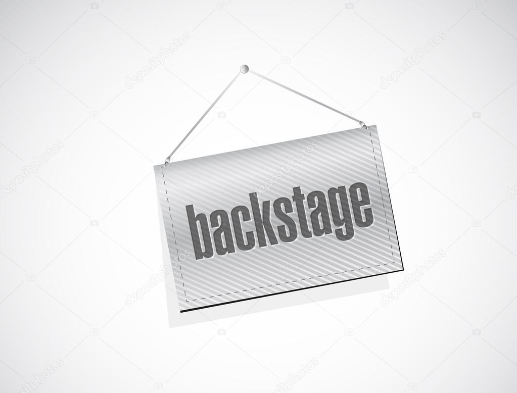 Backstage hanging banner illustration — Stock Photo © alexmillos #65309167