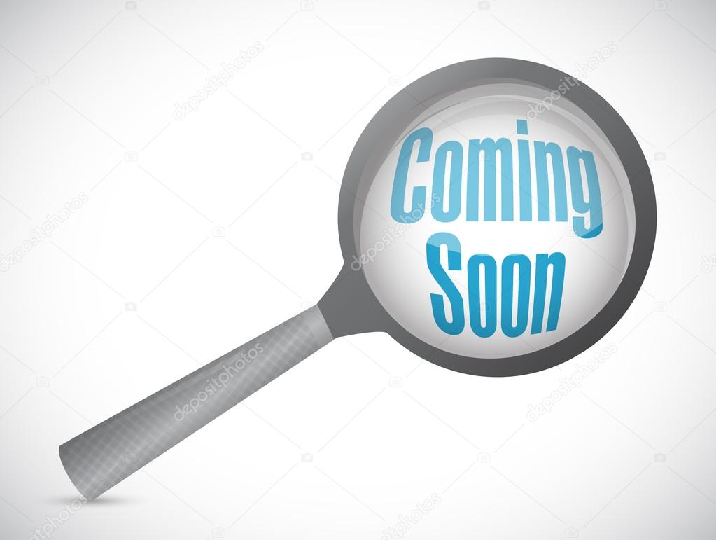 Coming soon magnify glass sign concept — Stock Photo © alexmillos #71785199 Coming soon magnify glass sign concept — Stock Photo © alexmillos #71785199