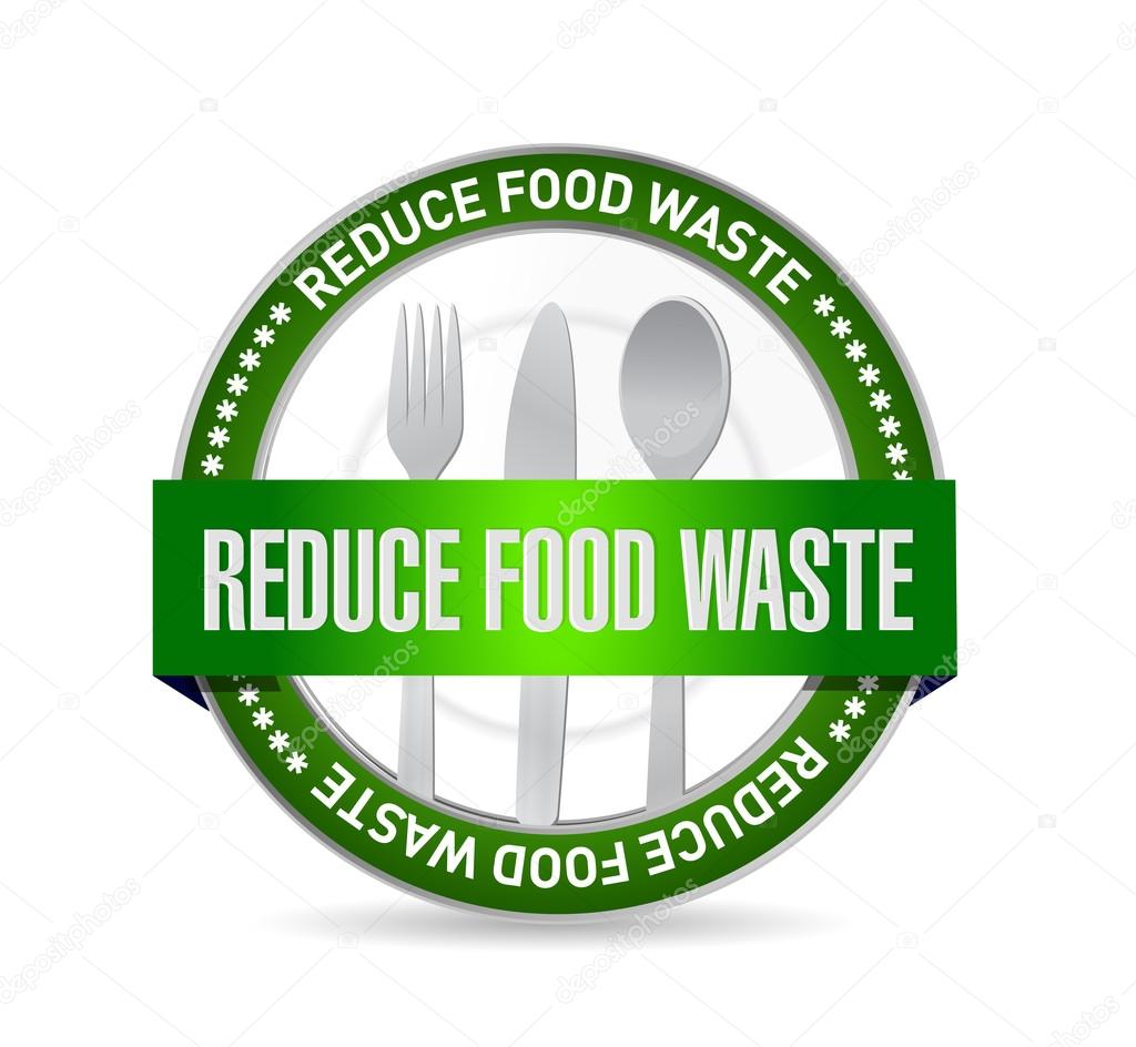 Reduce food waste seal sign concept — Stock Photo © alexmillos #71985013