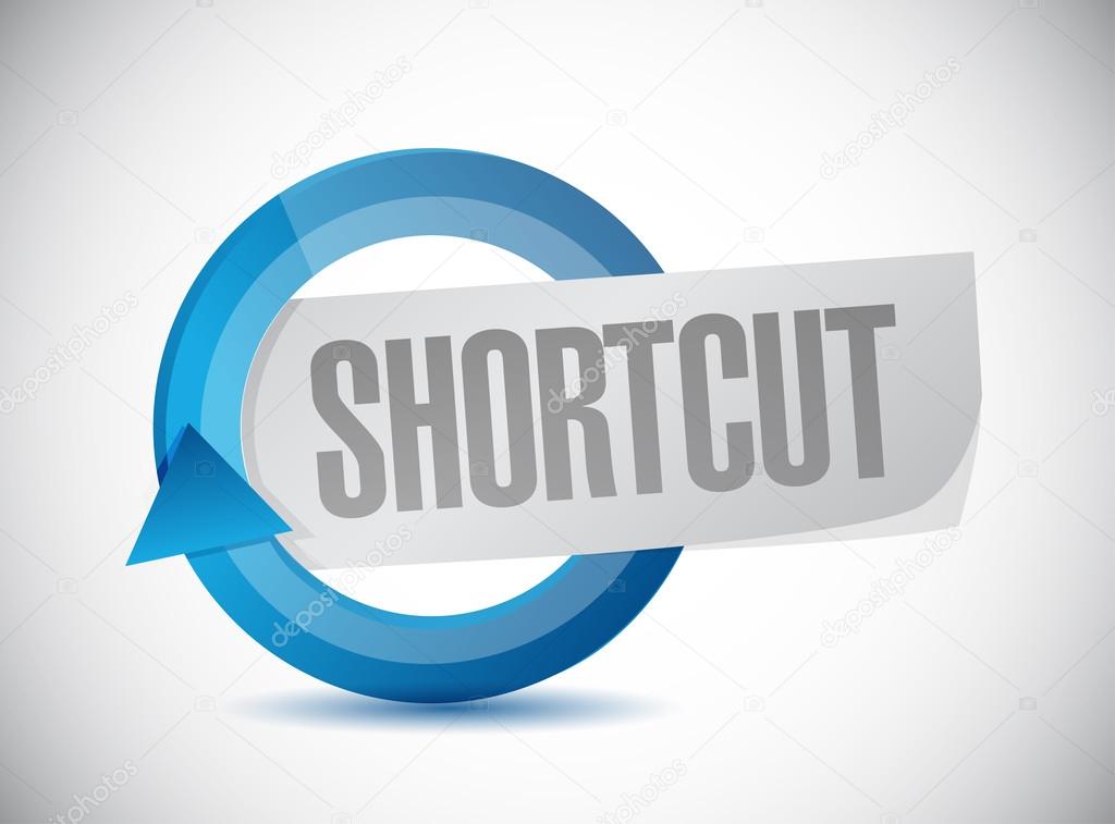 Shortcut cycle sign concept illustration design — Stock Photo ...