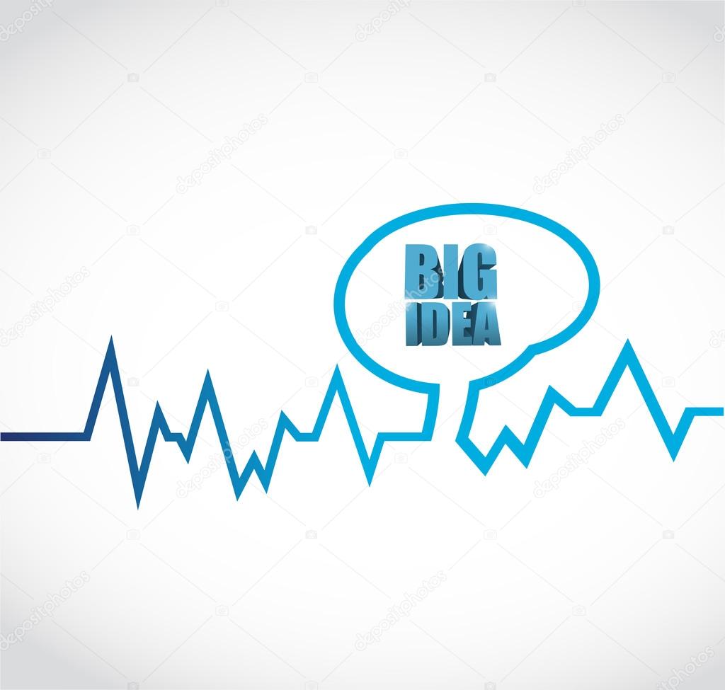 Big ideas brain lifeline illustration design — Stock Photo © alexmillos ...
