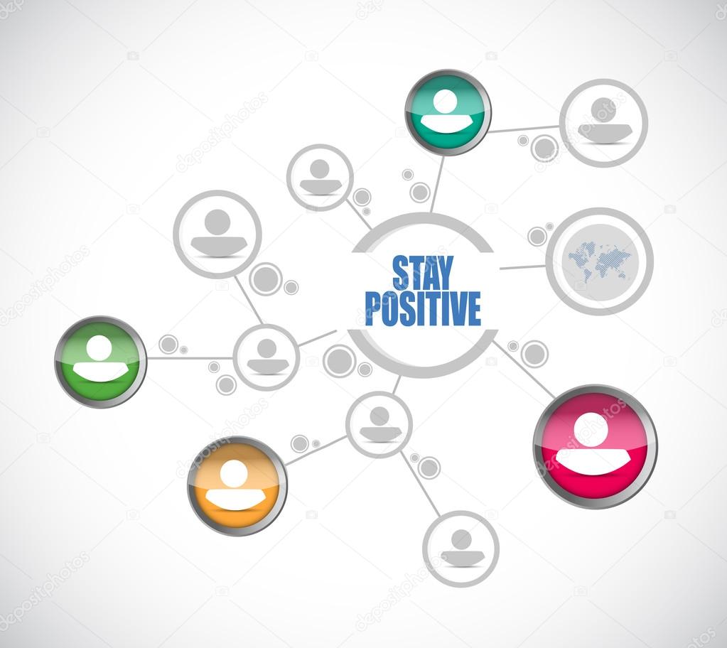 Stay positive connections sign illustration design — Stock Photo ...