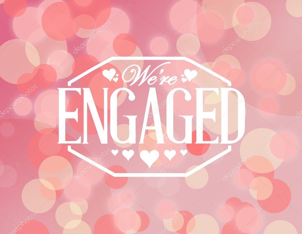 We are engaged stamp seal bokeh background Stock Photo by ©alexmillos ...