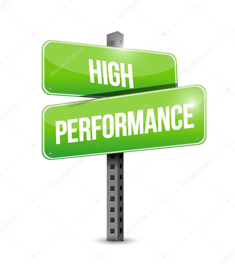 High performance road sign illustration design over a white background ...