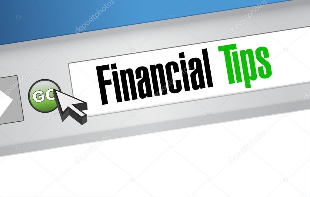 Financial tips website sign concept — Stock Photo © alexmillos #85418446