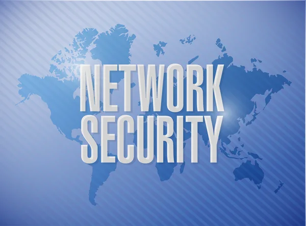 network security world map sign concept - Stock Image - Everypixel