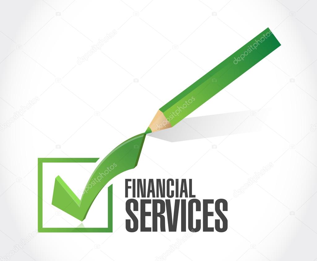 Financial services check mark sign concept — Stock Photo © alexmillos ...