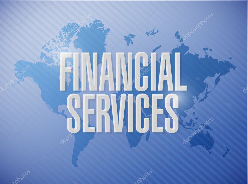 Financial services world map sign concept — Stock Photo © alexmillos ...