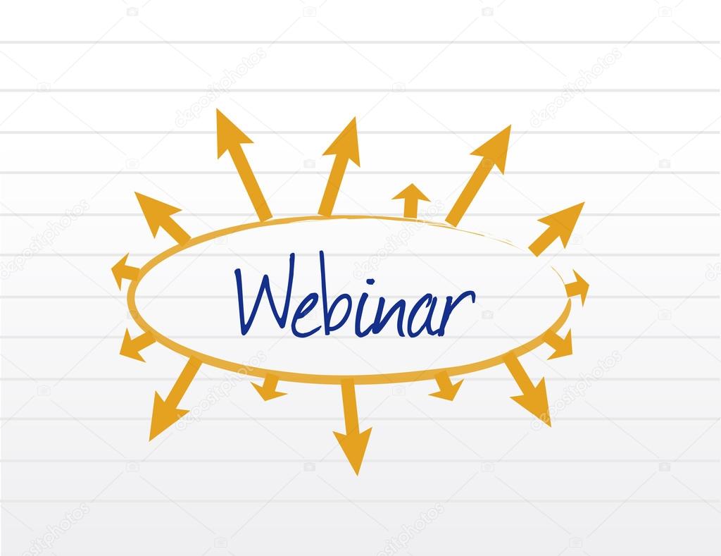 Webinar links and diagrams on a conceptual map. — Stock Photo ...