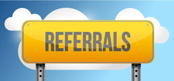 Referral marketing sign board — Stock Photo © alexmillos #61257947