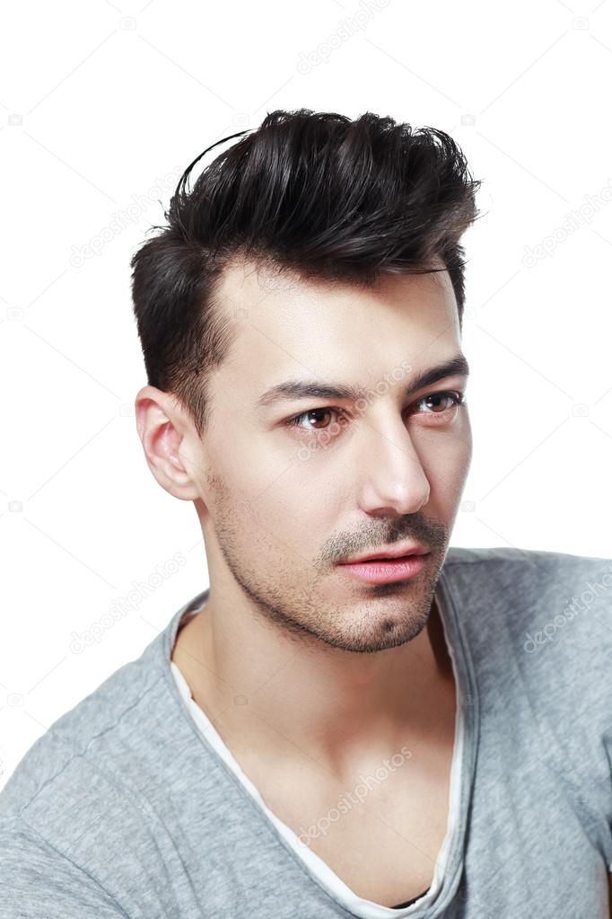 Thoughtful attractive man — Stock Photo © lenanet #119944868 Thoughtful attractive man — Stock Photo © lenanet #119944868