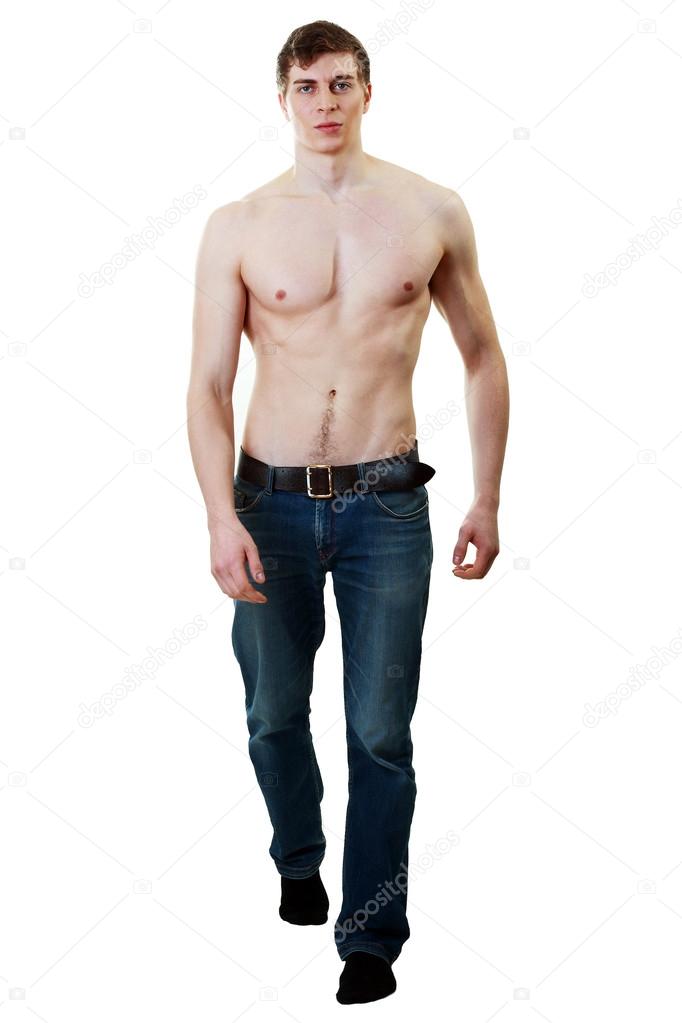 Young man walking — Stock Photo © lenanet #98118288