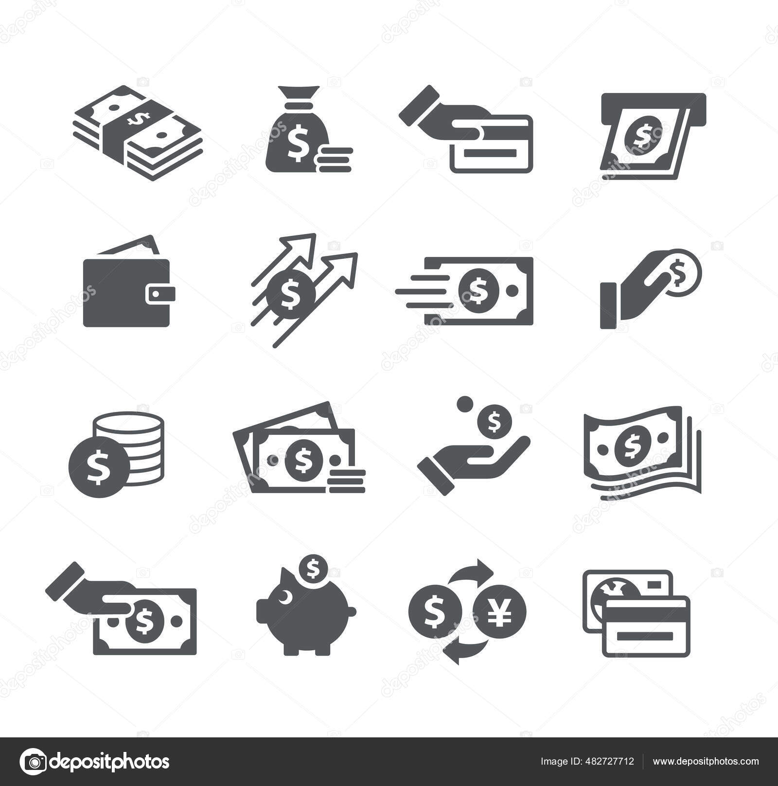 Money Icon Set Utility Series Stock Vector by ©palsur 482727712