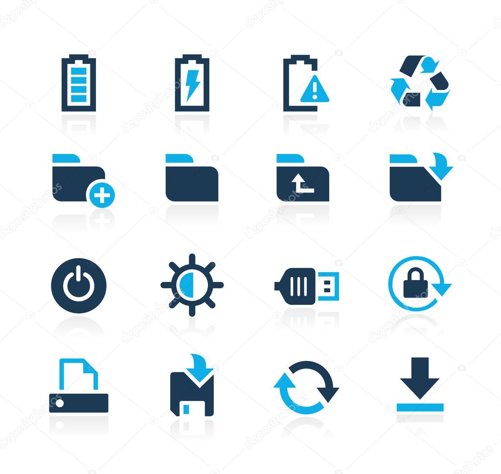 Energy and Storage Icons -- Azure Series Stock Vector Image by ©palsur ...