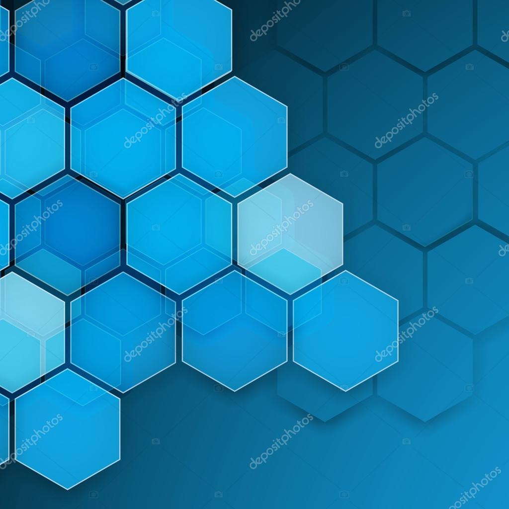 Abstract blue background hexagon. Vector illustration Stock Vector ...