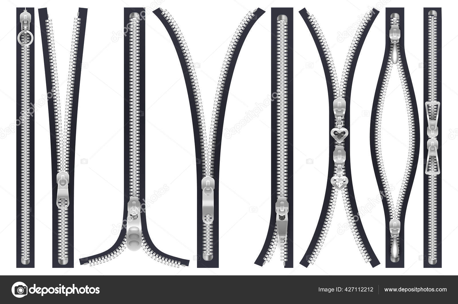 Cloth Zip Clipart Black And White