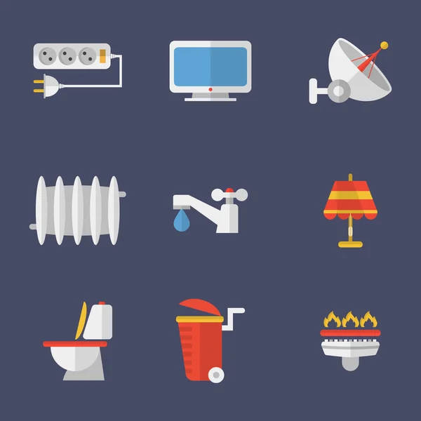 Energy utilities icons Stock Vectors, Royalty Free Energy utilities ...
