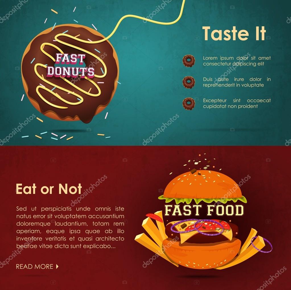 Fast food menu - vector illustration Stock Vector by ©cookamoto 85525682