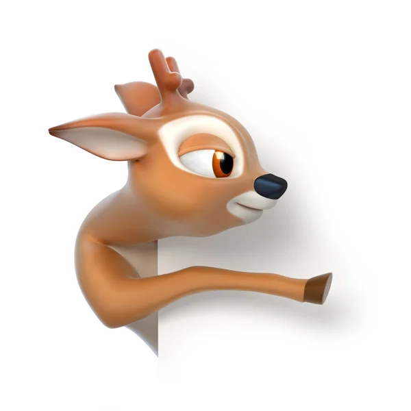 Surprized little cartoon fawn — Stock Photo © lexaarts #119954084
