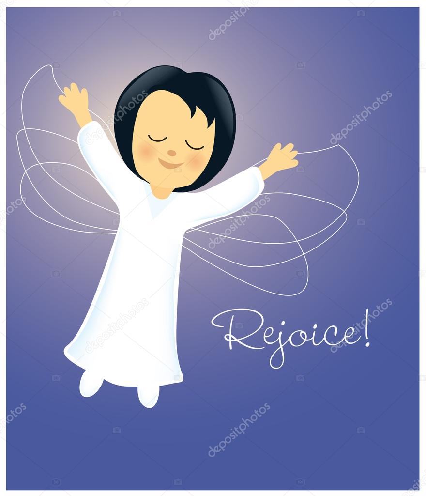 Angel rejoicing in the sky Stock Vector Image by ©wetnose #101103506