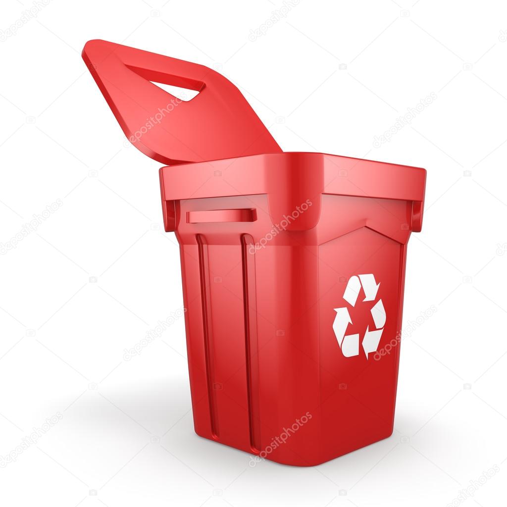3D rendering Red Recycling Bin Stock Photo by ©apopium 119312796
