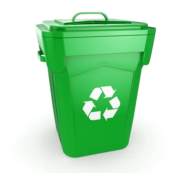 3D rendering Red Recycling Bin — Stock Photo © apopium #125976540