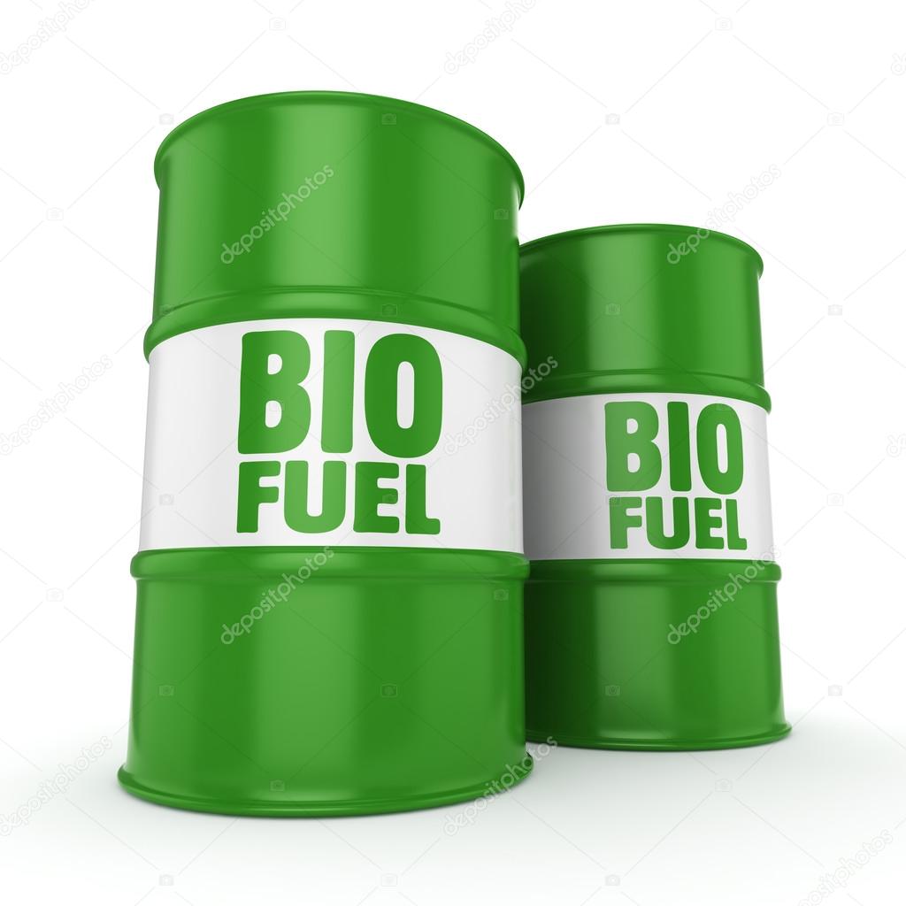 3D rendering barrels of biofuels — Stock Photo © apopium #123474456
