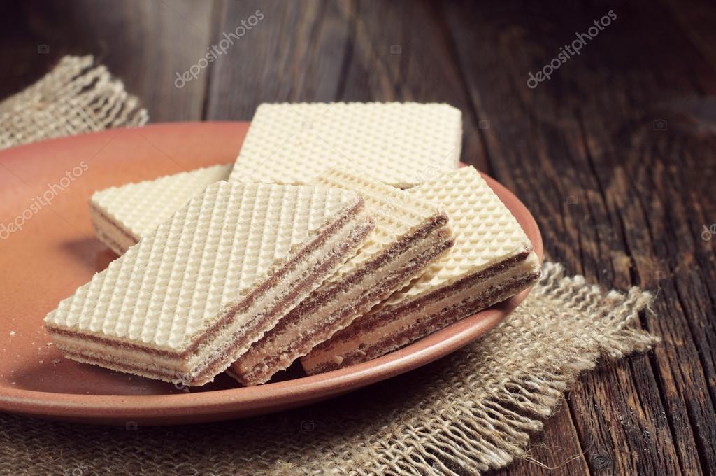 Plate with wafers — Stock Photo © Sasajo #67274723