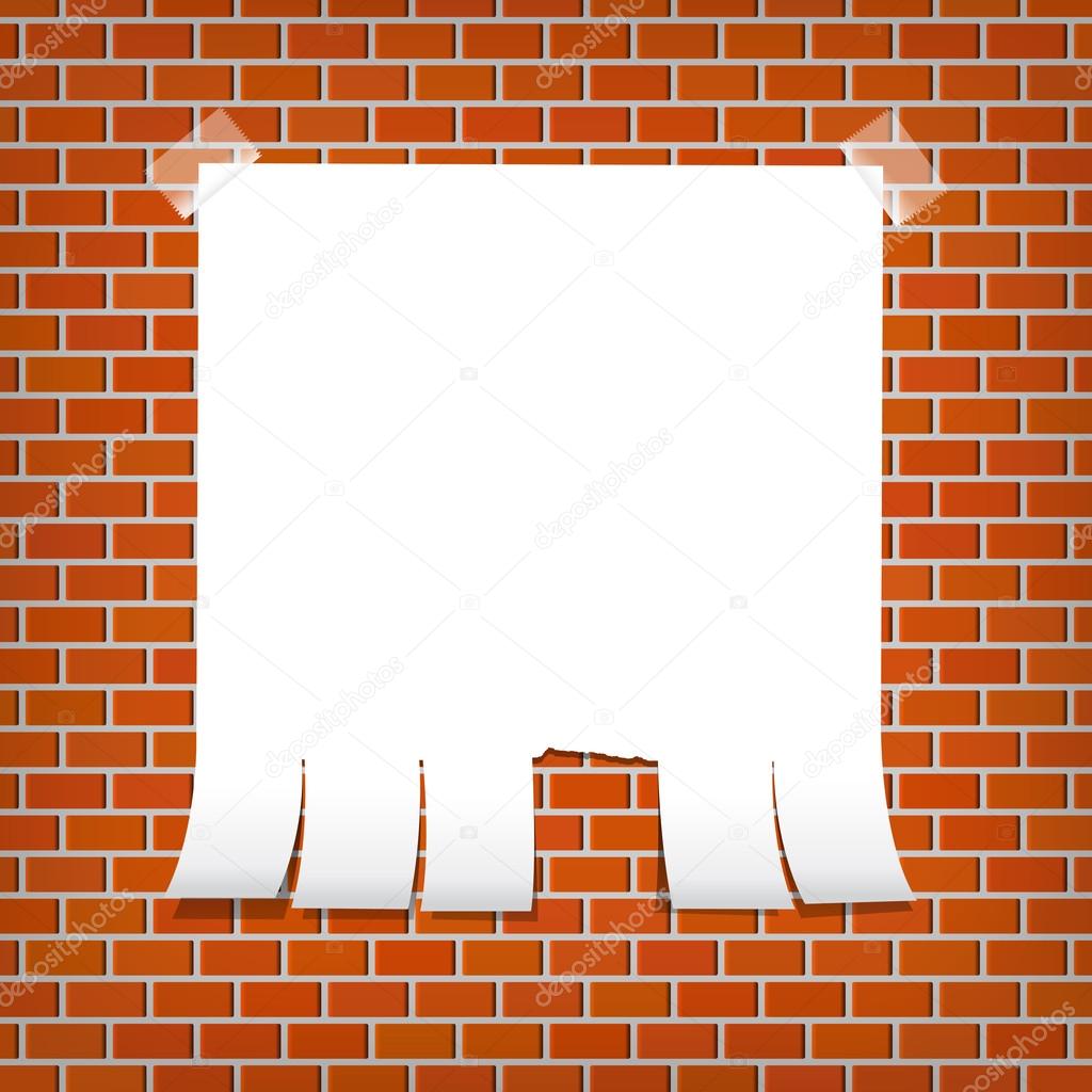 Announcement on a brick wall Stock Vector Image by ©black_fox #52489533