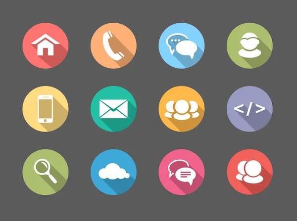 Communication app icons and web elements Stock Vector Image by ...