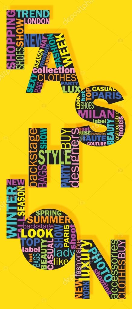 Fashion. Words cloud. Words collage.Headline Stock Vector by ©Azulex ...