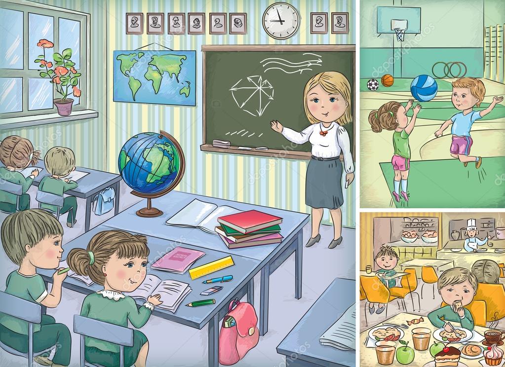 School inside Stock Vector Image by ©pinkkoala #72270225