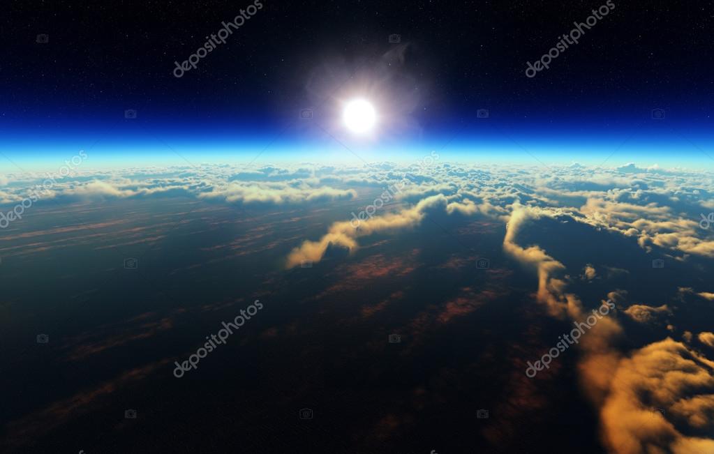 Earth sunrise from outer space — Stock Photo © JohanSwanepoel #88229584