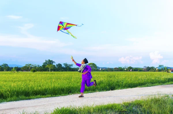 Ambitious boy flying kite — Stock Photo © Daxiao_Productions #11490375