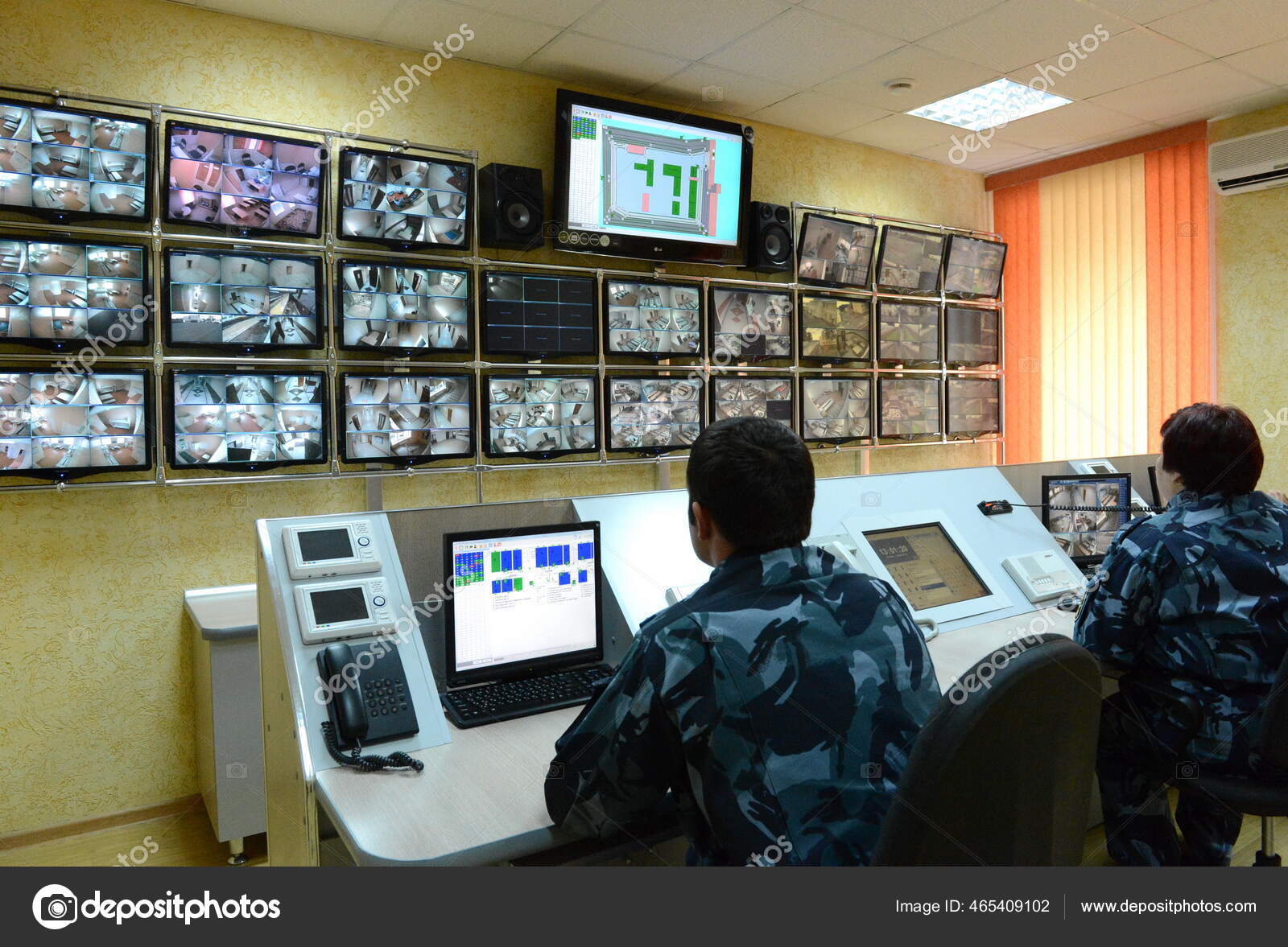 Bryansk Russia June 2012 Operators Video Monitoring Post Correctional ...