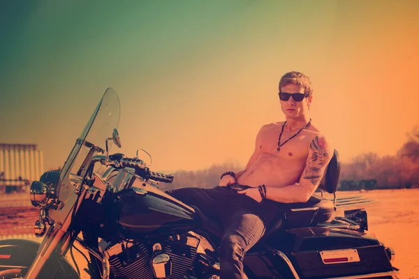 Handsome man motorcycle Stock Photos, Royalty Free Handsome man ...