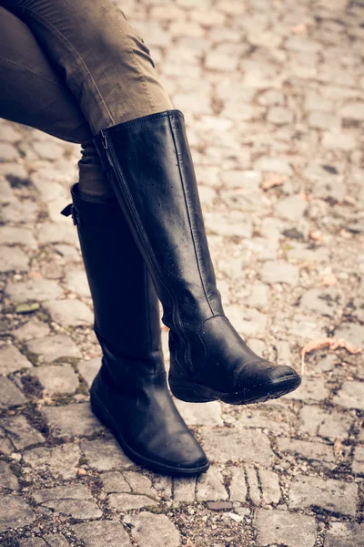 Woman crossed legs in heels — Stock Photo © mathom #2809531