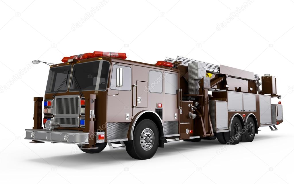 Brown Fire Truck