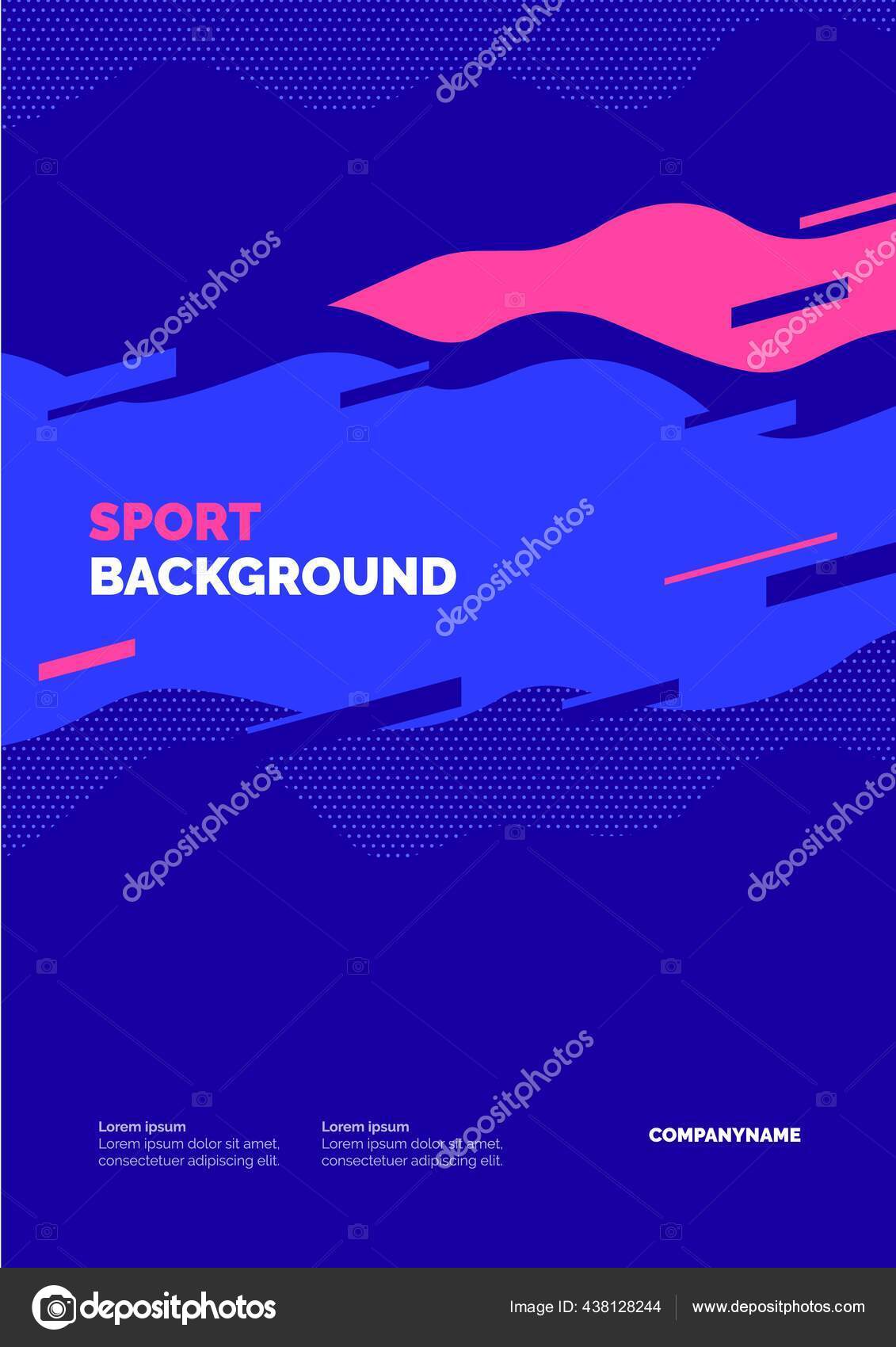 Poster template design for sport event. Sport background. Stock ...
