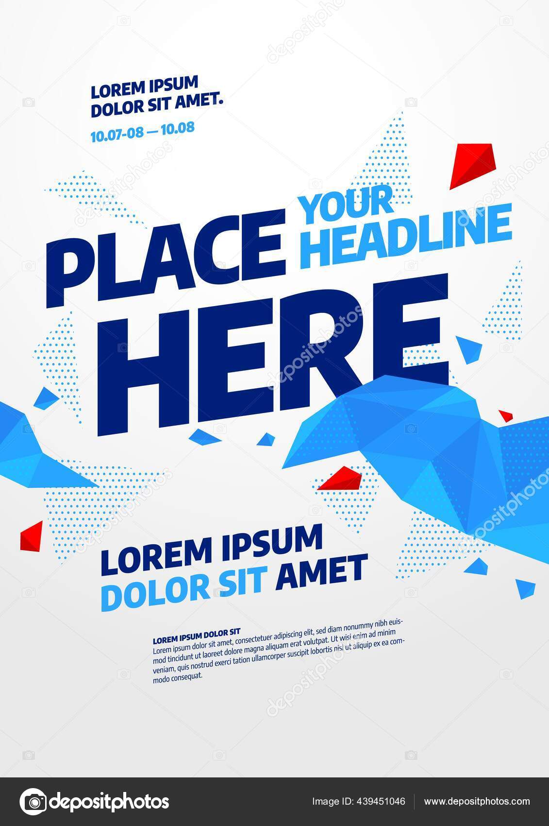 Layout design template with abstract dynamic shapes. Stock Vector by ...