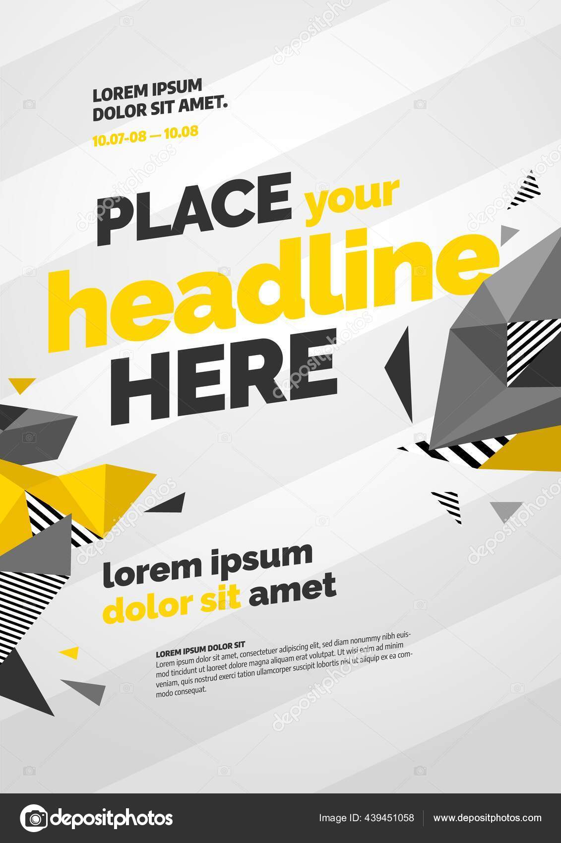 Layout design template with abstract dynamic shapes. Stock Vector Image ...