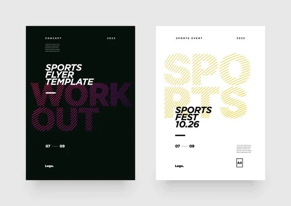 Poster desain templat untuk acara olahraga. Latar belakang olahraga ...