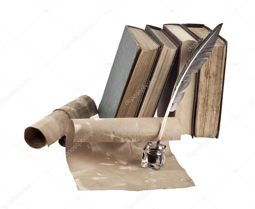 Old books and pen Stock Photo by ©valzan 56319051