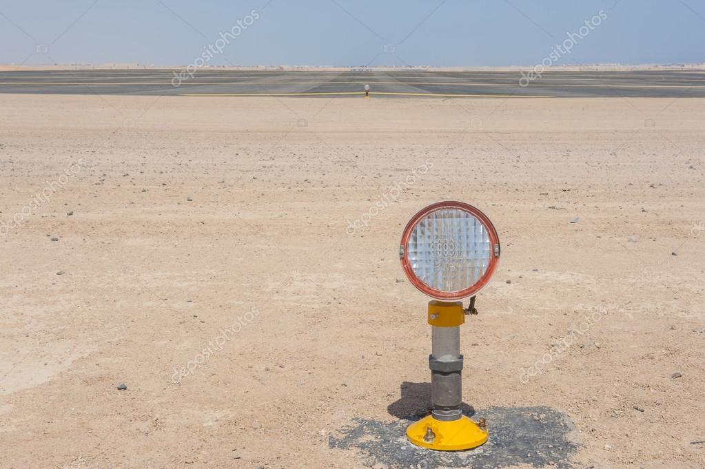 Approach lights at an airport runway Stock Photo by ©paulvinten 85615158