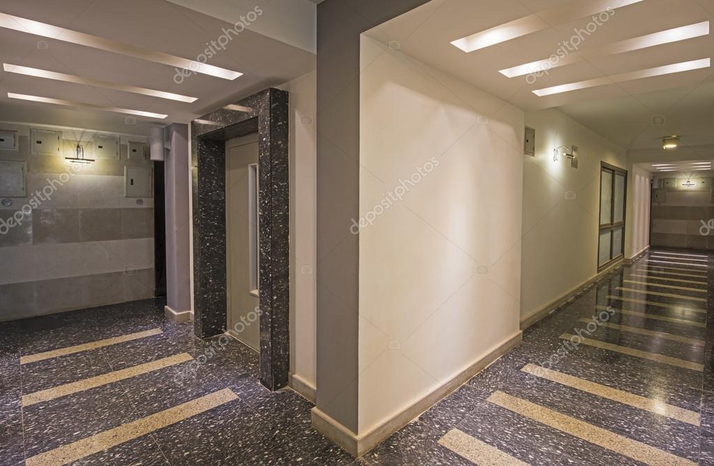 Interior corridor os a luxury apartment building Stock Photo by ...