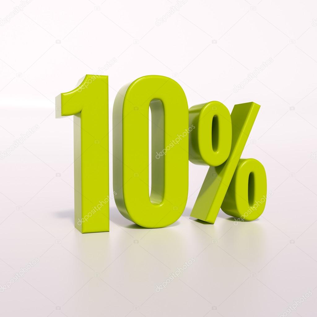 Percentage sign, 10 percent Stock Photo by ©Supertrooper 111363202