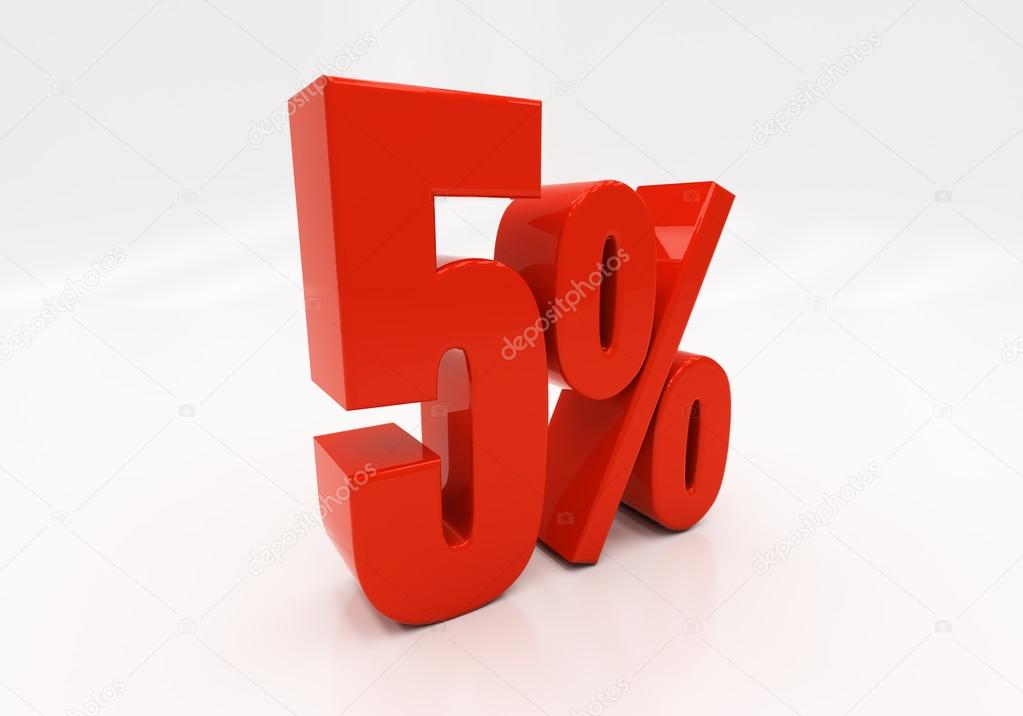 3D 5 percent Stock Photo by ©Supertrooper 67559091