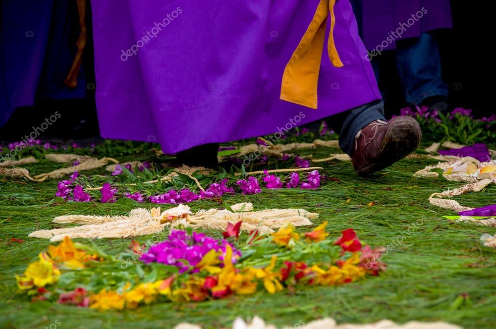 Easter carpets in antigua guatemala — Stock Photo © pxhidalgo #54397445