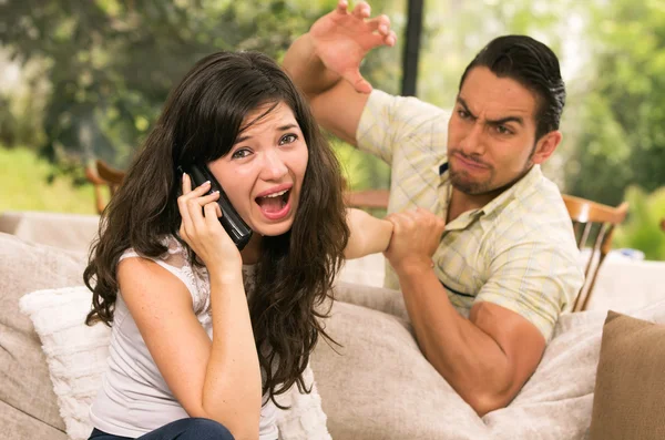 Married couple fighting at home - Stock Image - Everypixel