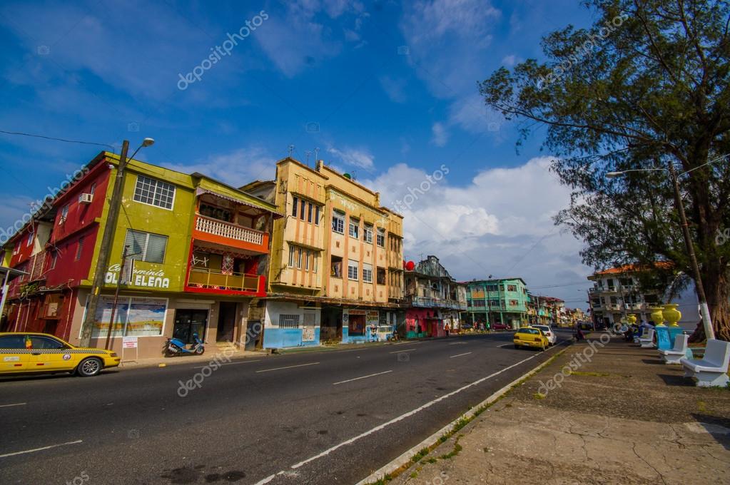 COLON, PANAMA - APRIL 14, 2015 : Colon is a sea port on the Caribbean ...